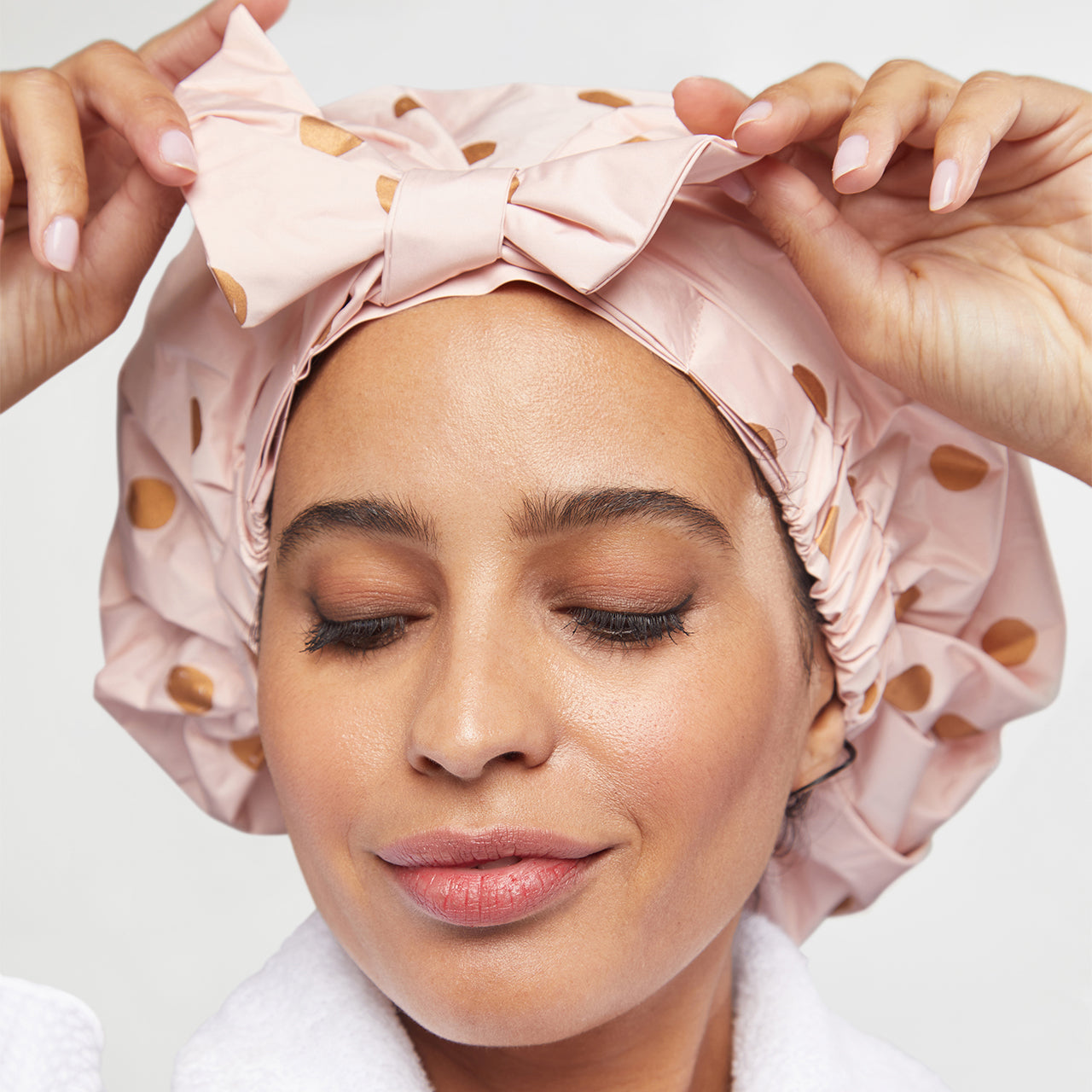 Luxury Shower Cap - Blush Dot – KITSCH