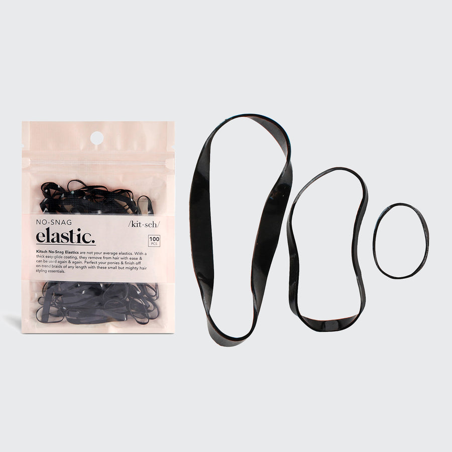 Black No-Snag Elastics 100pc Set – KITSCH