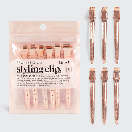Styling Hair Clips 6pc Set - Rose Gold – KITSCH