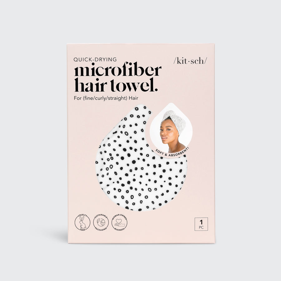 Microfiber Hair Towel - Micro Dot – KITSCH