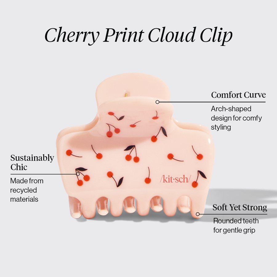 Cherry Print Cloud Claw Clip - Medium – KITSCH