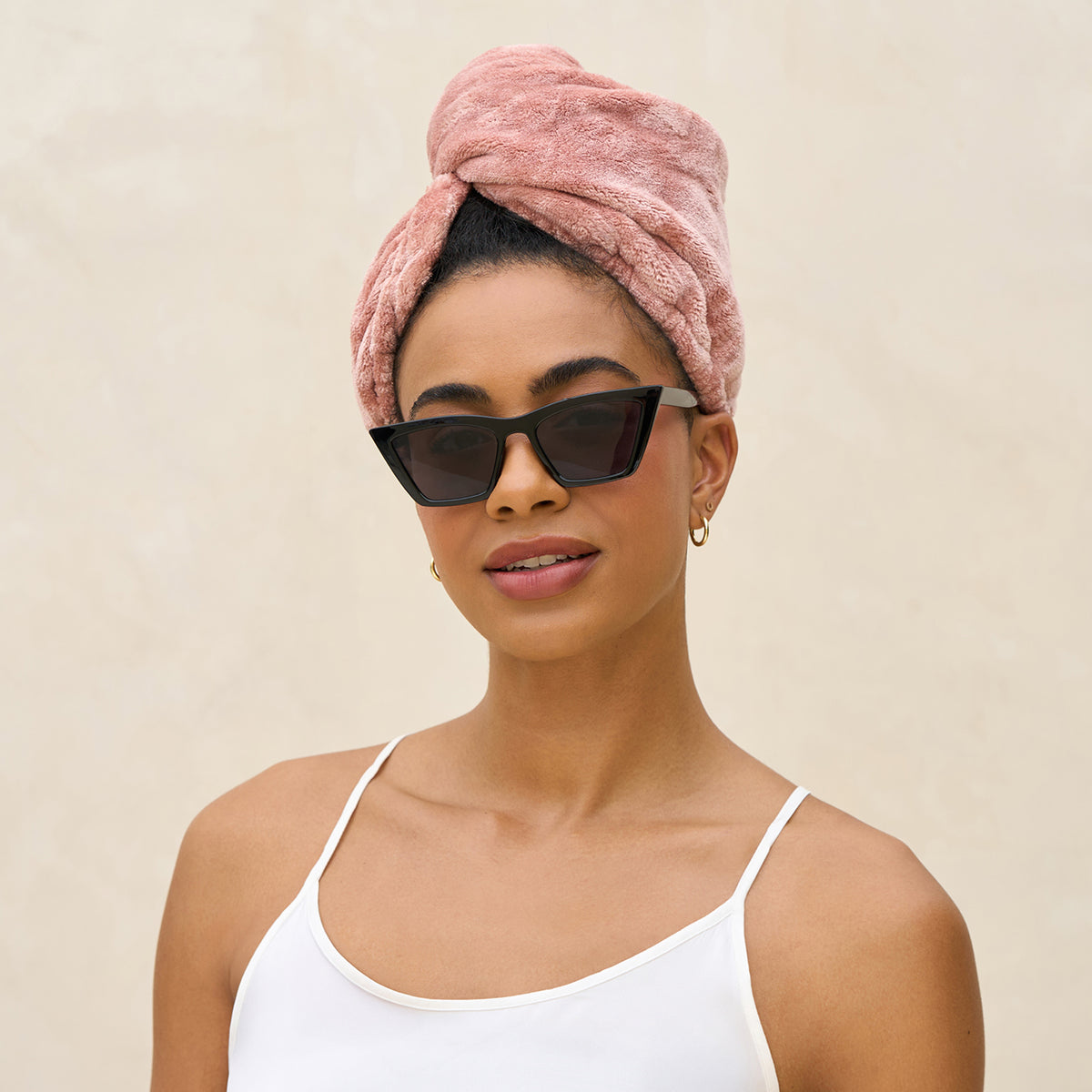 Terracotta Plush Microfiber Hair Towel Turban – KITSCH