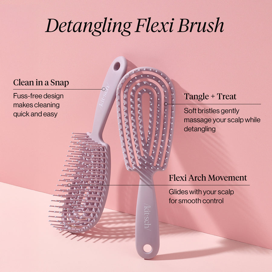 Soft Violet Detangling Flexi Brush – KITSCH