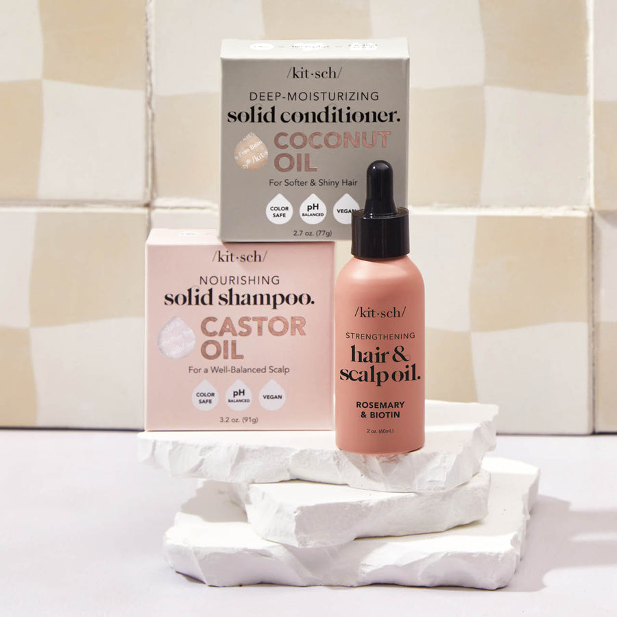 Rosemary Scalp & Hair Strengthening Oil With Biotin – KITSCH