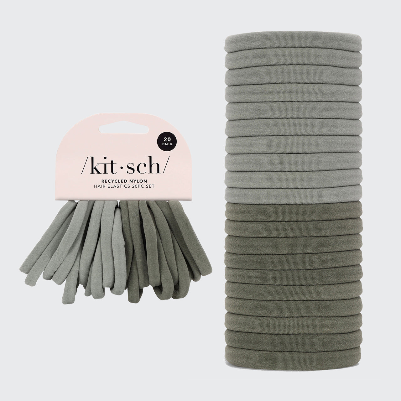 Eco-Friendly Nylon Elastics 20pc set - Eucalyptus – KITSCH