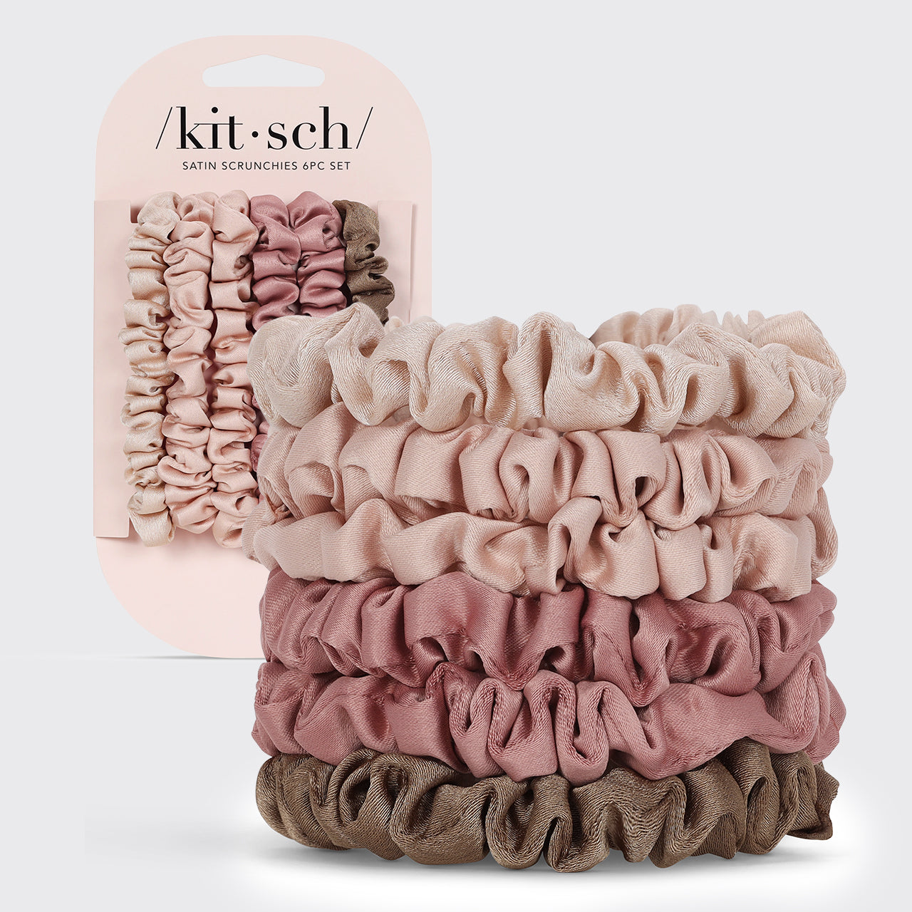 Ultra Petite Satin Scrunchies 6pc - Terracotta – KITSCH