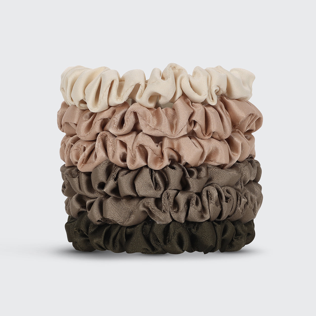 Ultra Petite Satin Scrunchies 6pc - Eucalyptus – KITSCH