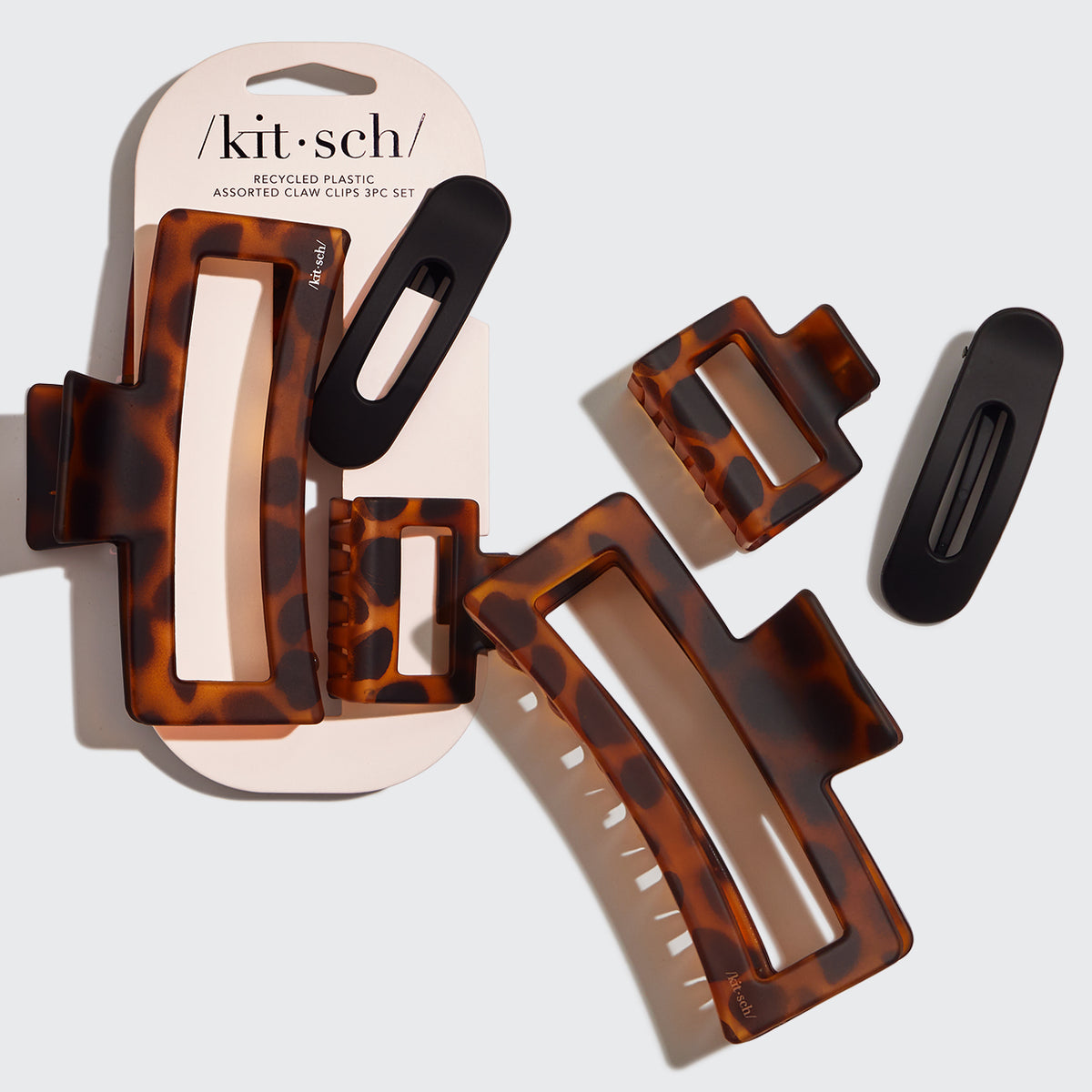 Assorted Rectangle Claw Clips 3pc Set – KITSCH