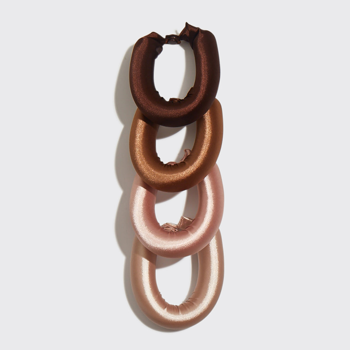 Satin Jumbo Flexi Rods 4pc - Rosewood | Heatless Curls & Waves | KITSCH