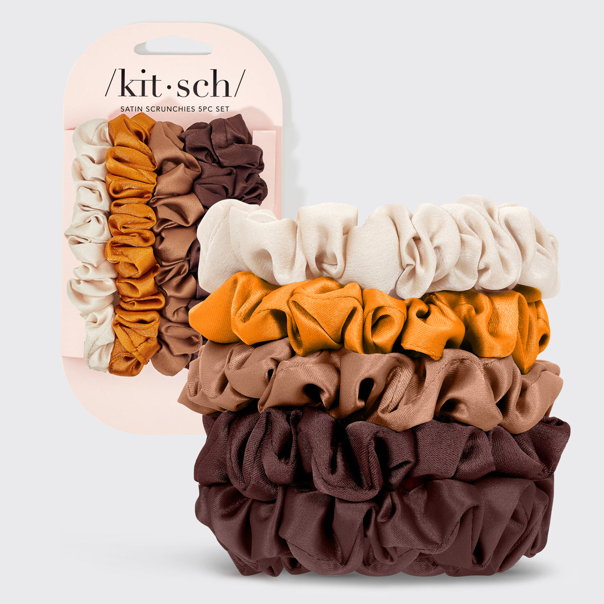 Sedona Satin Petite Scrunchies 5pc Set – KITSCH