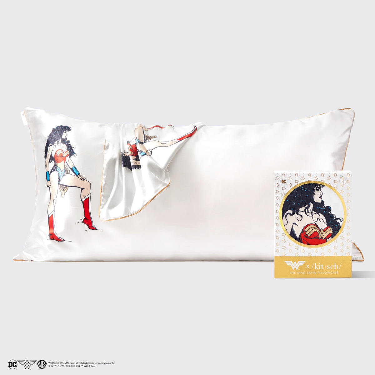 Kitsch x Wonder Woman Satin Pillowcase in Believe in Wonder - King – KITSCH