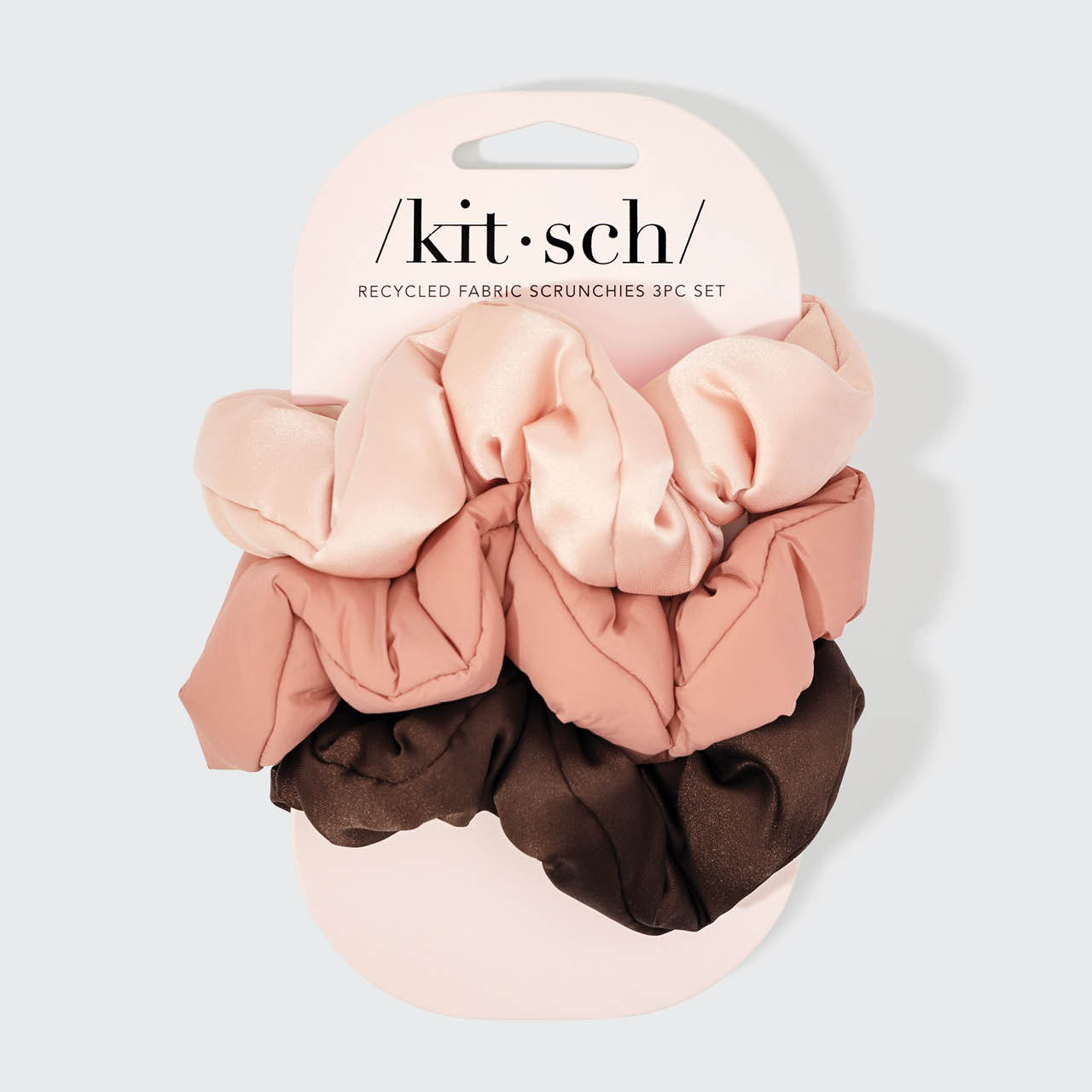 Recycled Fabric Cloud Scrunchies 3pc Set - Rosewood – KITSCH