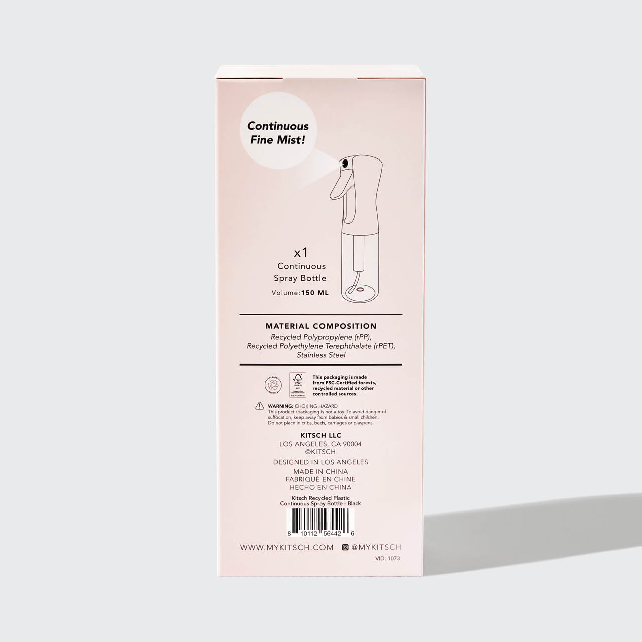 Continuous Spray Bottle - Black – KITSCH