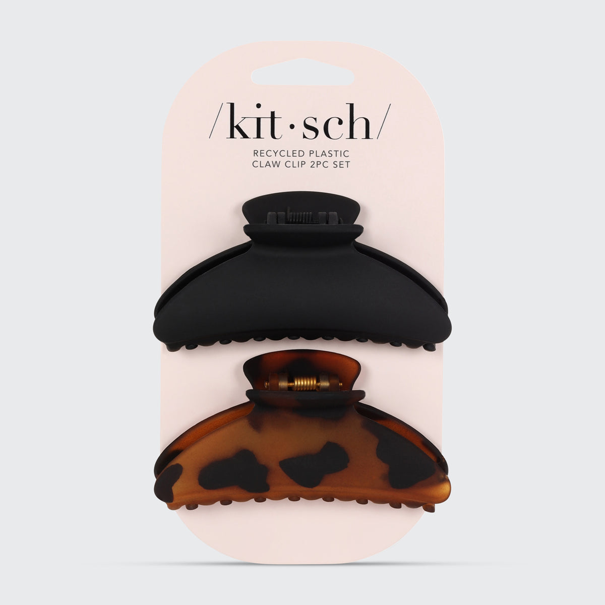 Black & Tort Curved Claw Clips 2pc Set - Medium – KITSCH