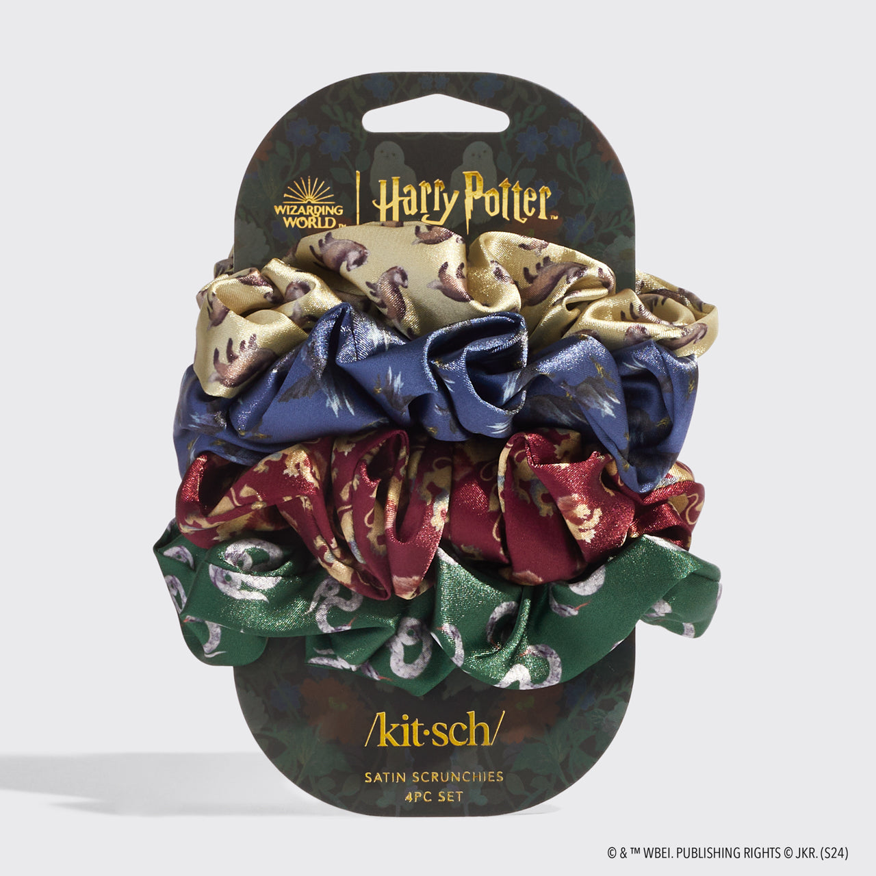 Harry Potter x Kitsch Satin Scrunchies All Houses 4pc Set – KITSCH