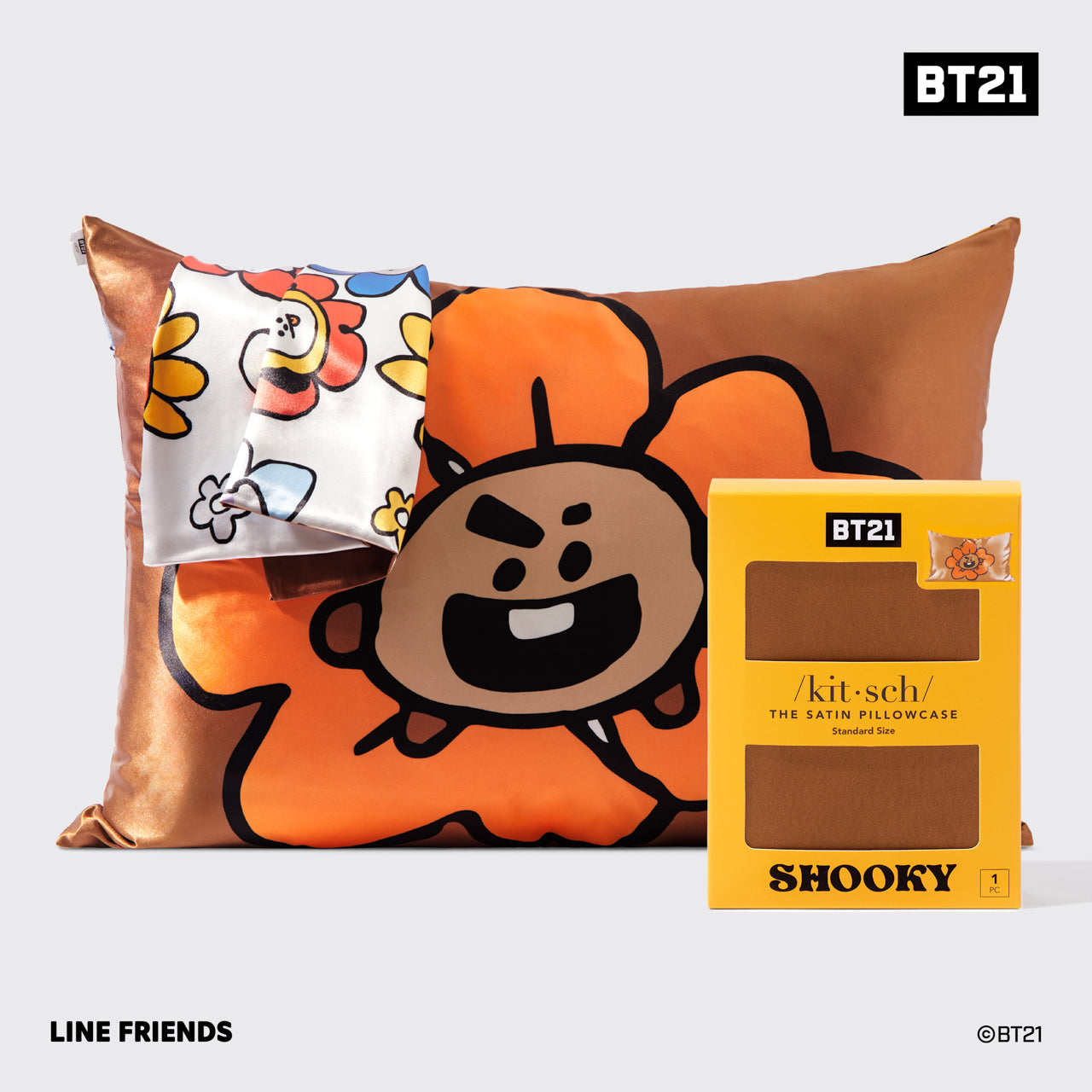 BT21 meets Kitsch Satin Pillowcase - SHOOKY – KITSCH