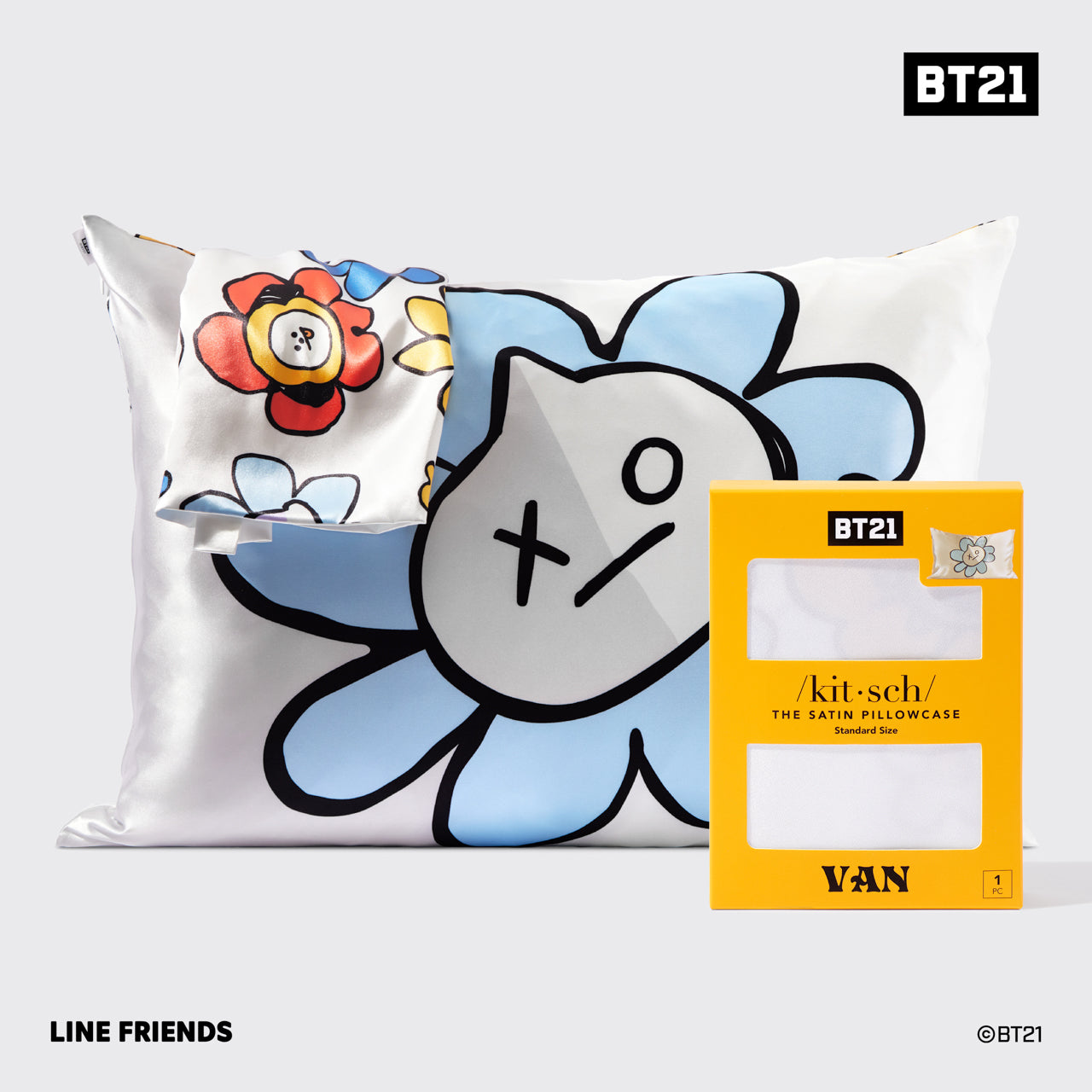 BT21 meets Kitsch Satin Pillowcase - VAN – KITSCH