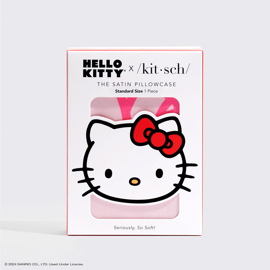 Kitsch x Hello Kitty Satin Pillowcase in Pink Hello Kitty Faces – KITSCH