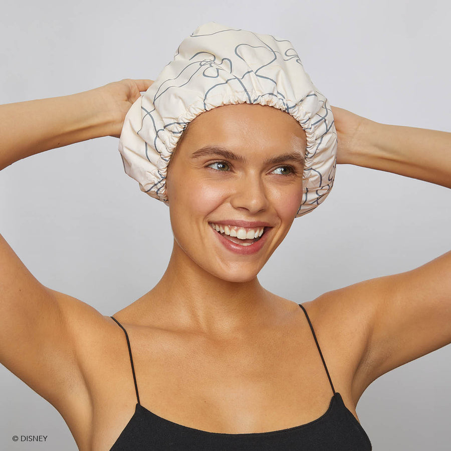 Kitsch x Mickey and Minnie Satin Flexi Shower Cap in Mickey Maze – KITSCH
