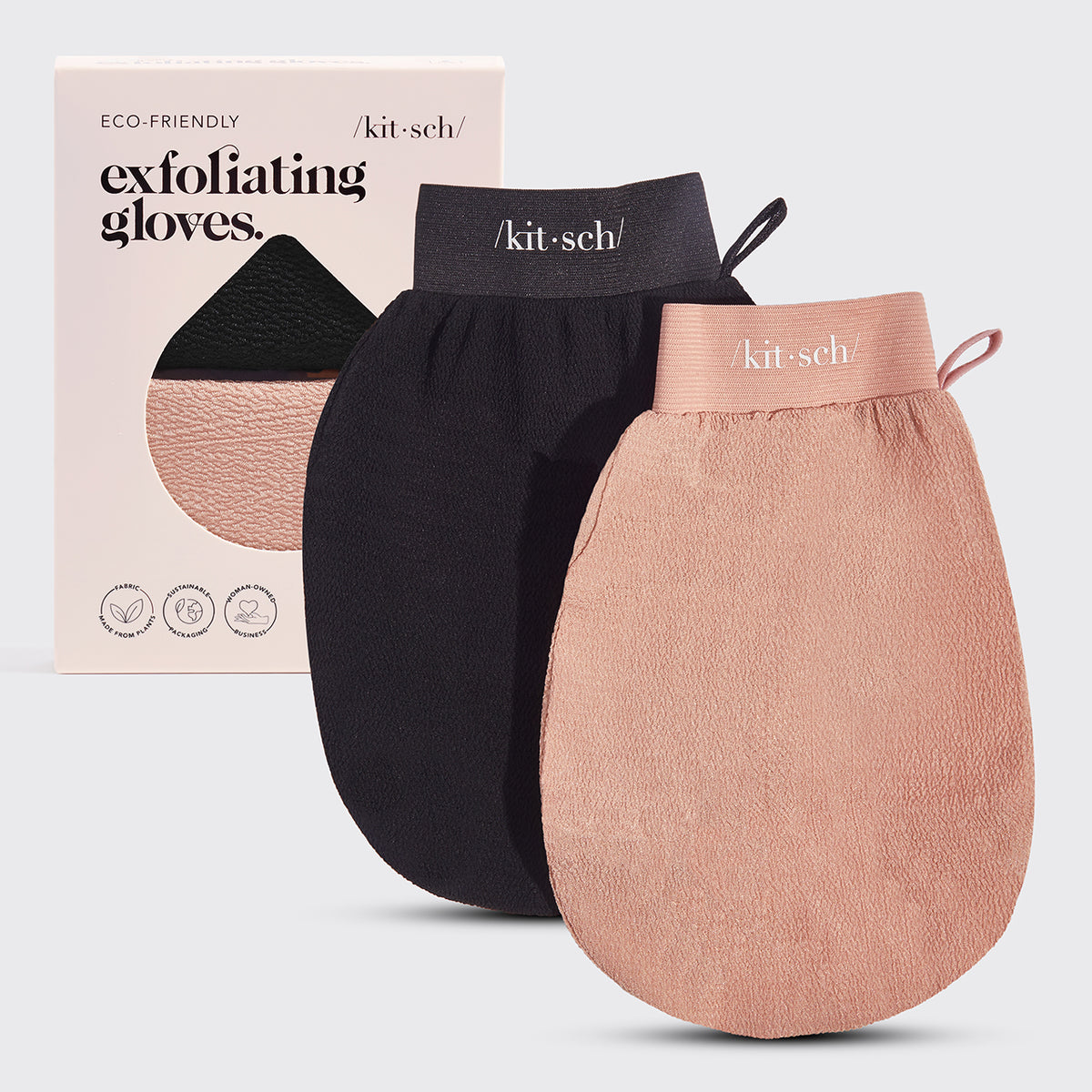 Black & Terracota Exfoliating Gloves 2pc Set – KITSCH