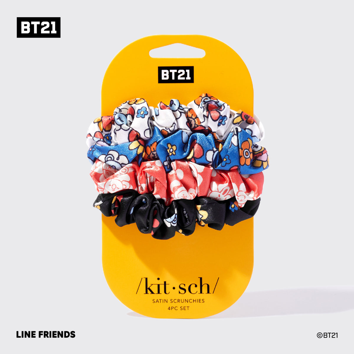 Kitsch x BT21 Satin Sleep Scrunchies 4pc Set – KITSCH