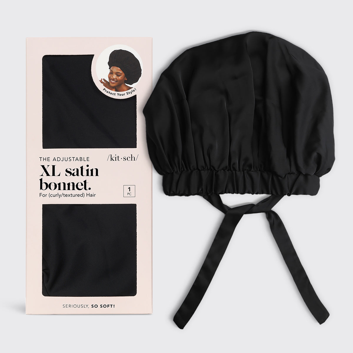 Black Satin Bonnet - XL – KITSCH