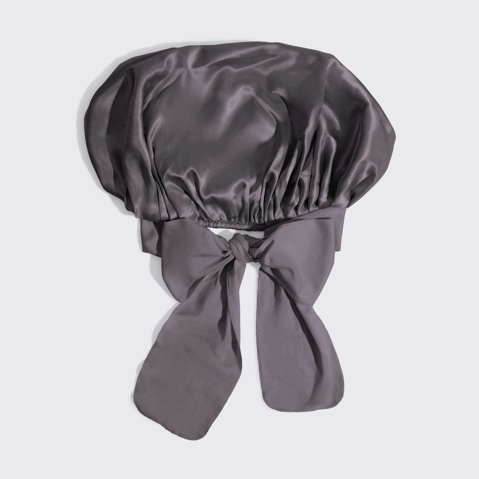 Adjustable Oversized Satin Bonnet- Charcoal – KITSCH