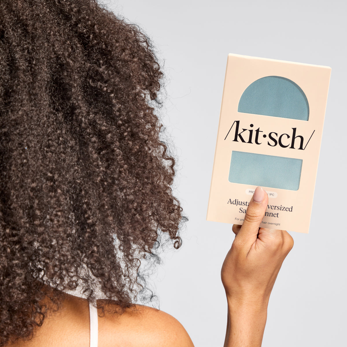 Haze Blue Oversized Satin Bonnet – KITSCH