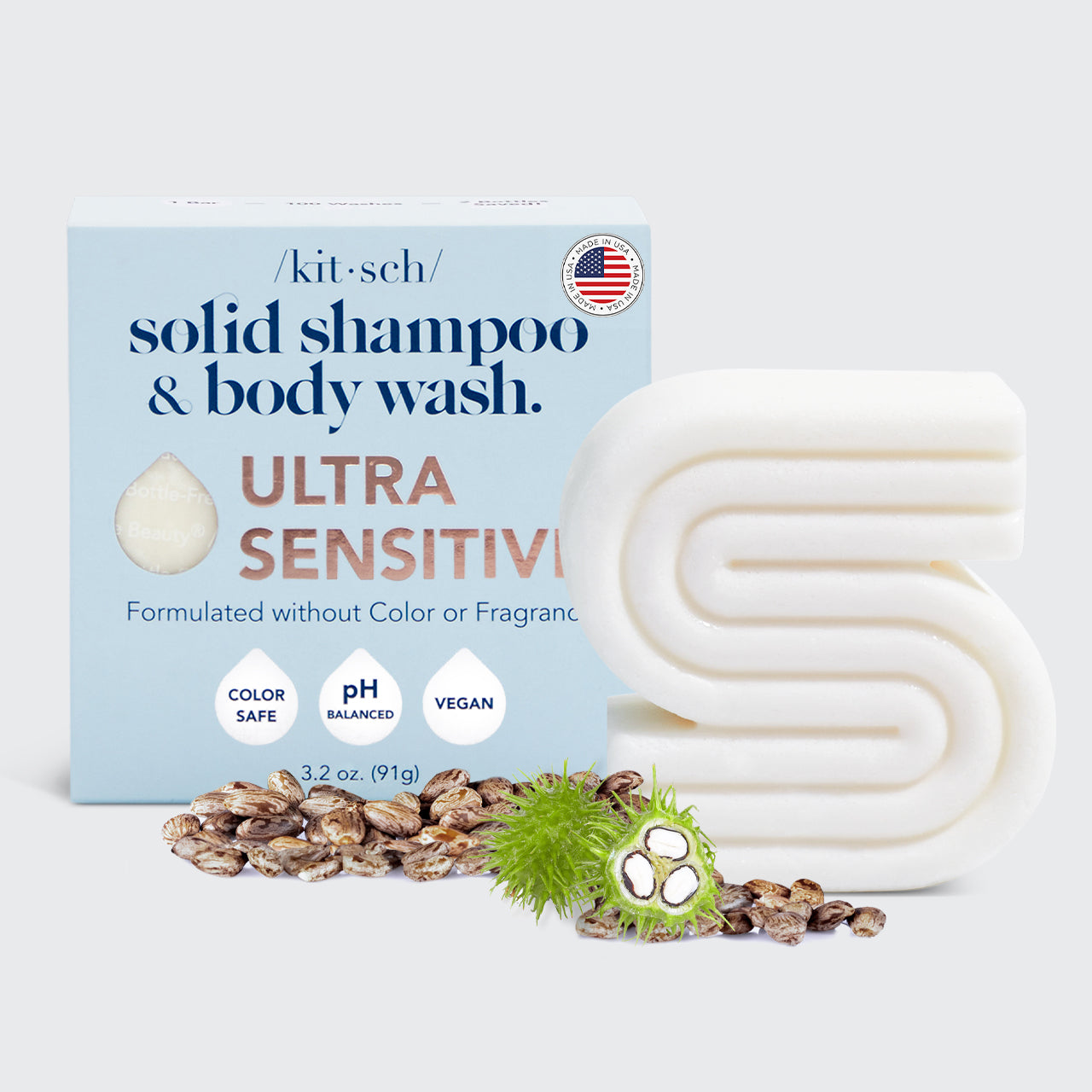 Ultra Sensitive Shampoo & Body Wash Bar Fragrance Free – KITSCH