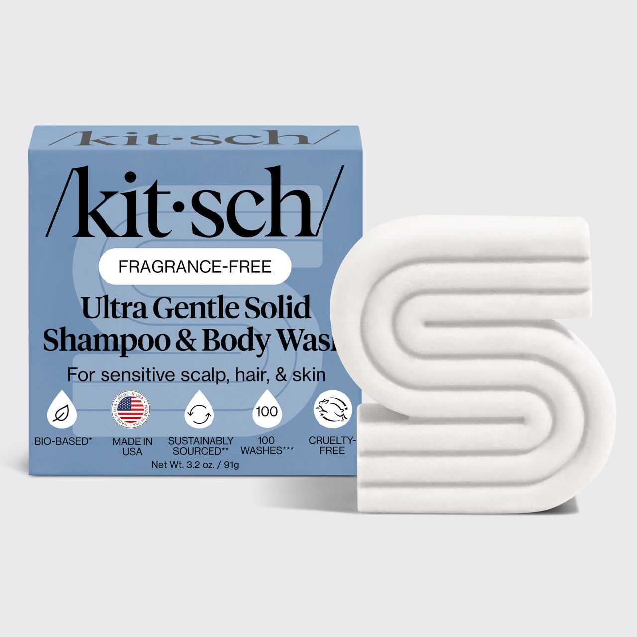 Ultra Sensitive Shampoo & Body Wash Bar Fragrance Free – KITSCH