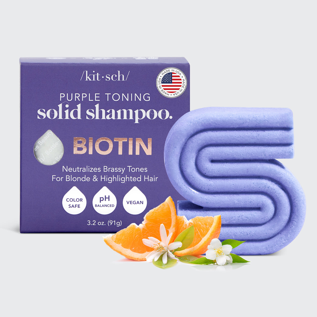 Purple Toning Shampoo Bar for Color Treated & Grey Hair – KITSCH