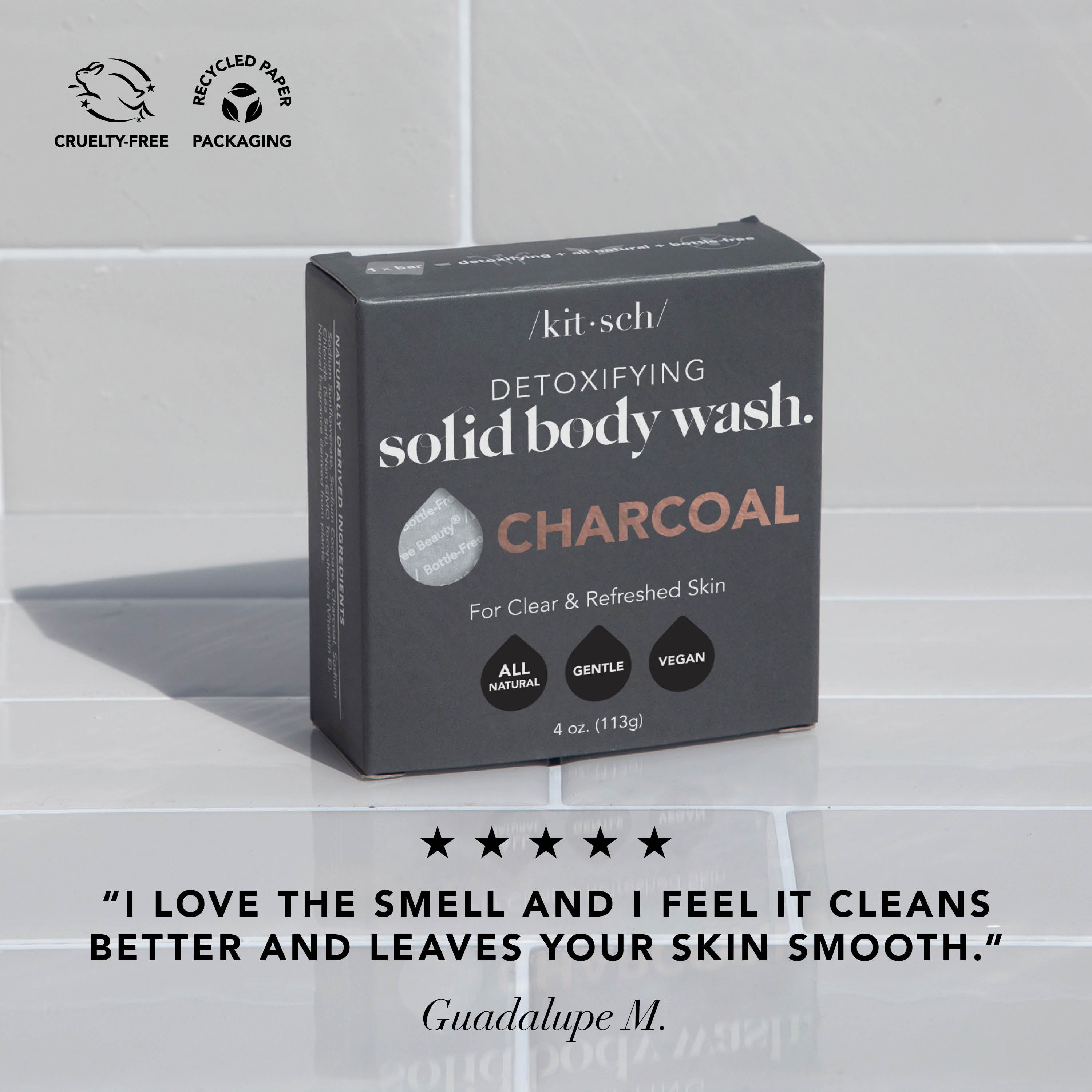 Charcoal Detoxifying Body Wash Bar – KITSCH