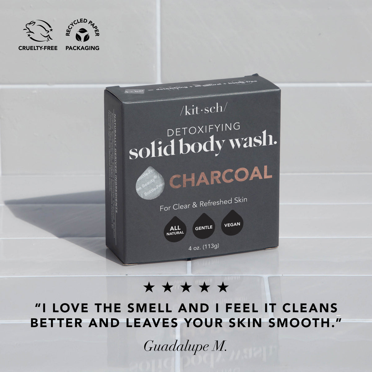 Charcoal Detoxifying Solid Body Wash – KITSCH
