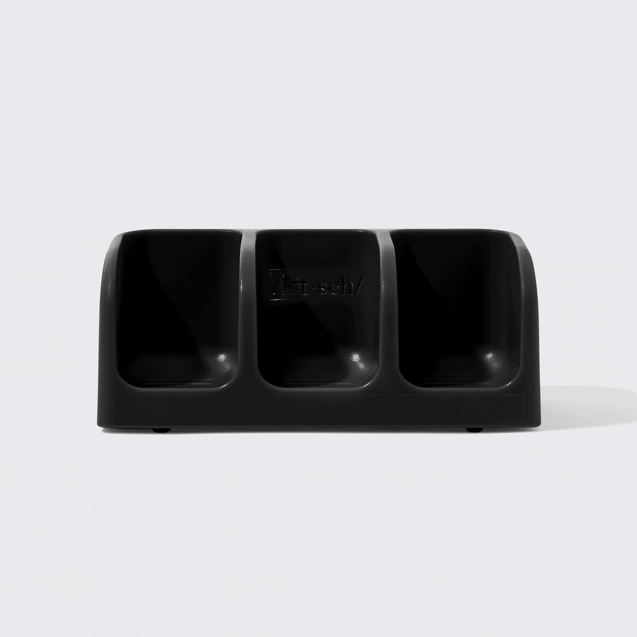 Self Draining Soap Dish Black Kitsch