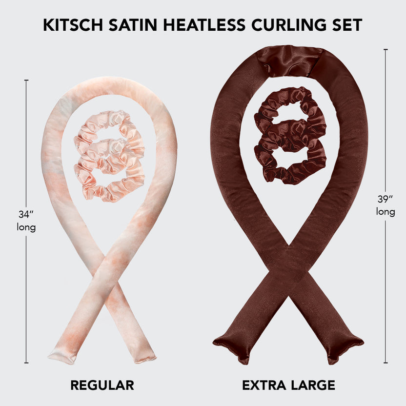 Chocolate XL Satin Heatless Curling Set – KITSCH