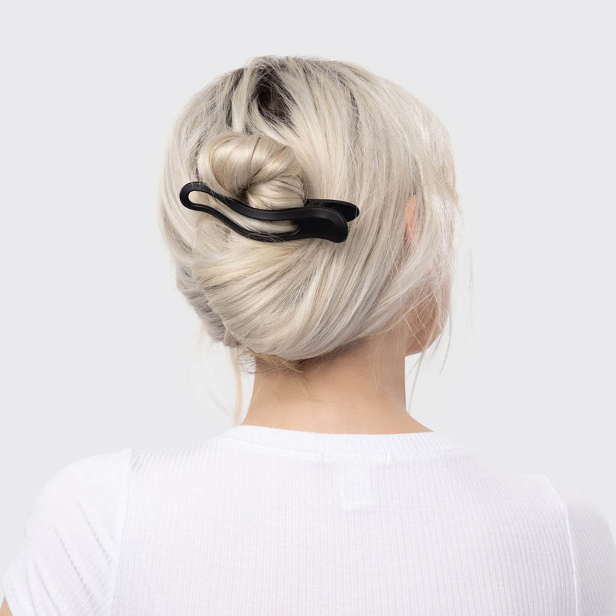 Flat Lay Claw Clip 2pc Curved- Black & Tort – KITSCH