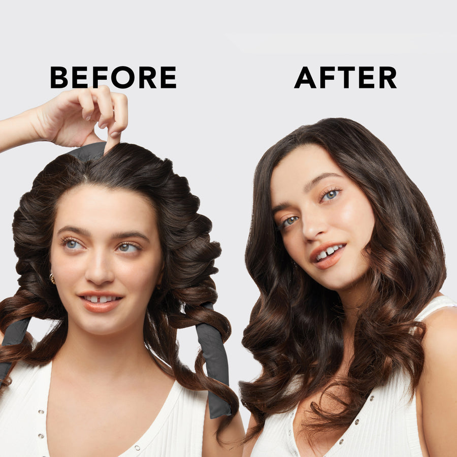 Heatless Hair Curler in Satin - Charcoal – KITSCH Heatless Hair Curler in Satin - Charcoal – KITSCH