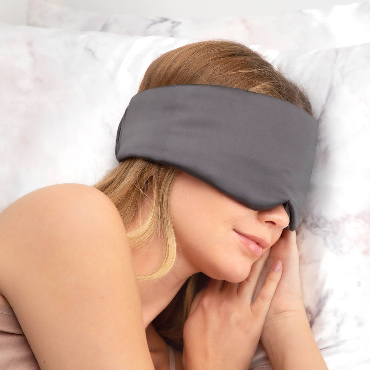 Charcoal Satin Pillow Eye Mask – KITSCH