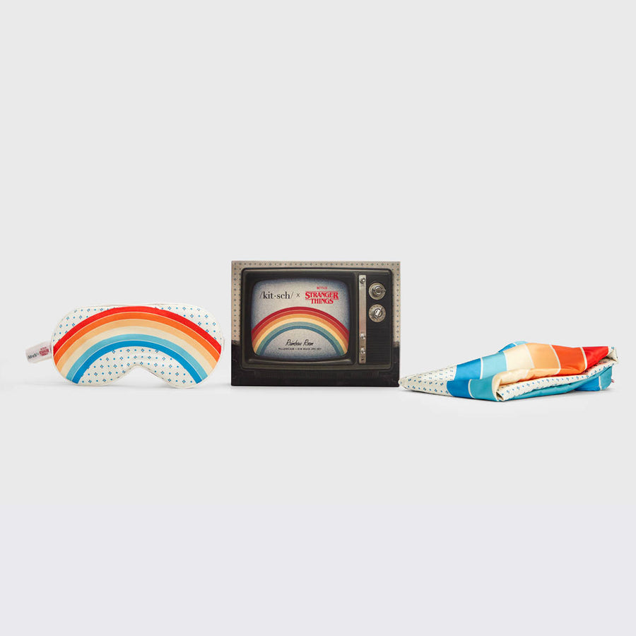 Stranger Things X Kitsch Rainbow Room Pillowcase + Eye Mask 2pc Set ...