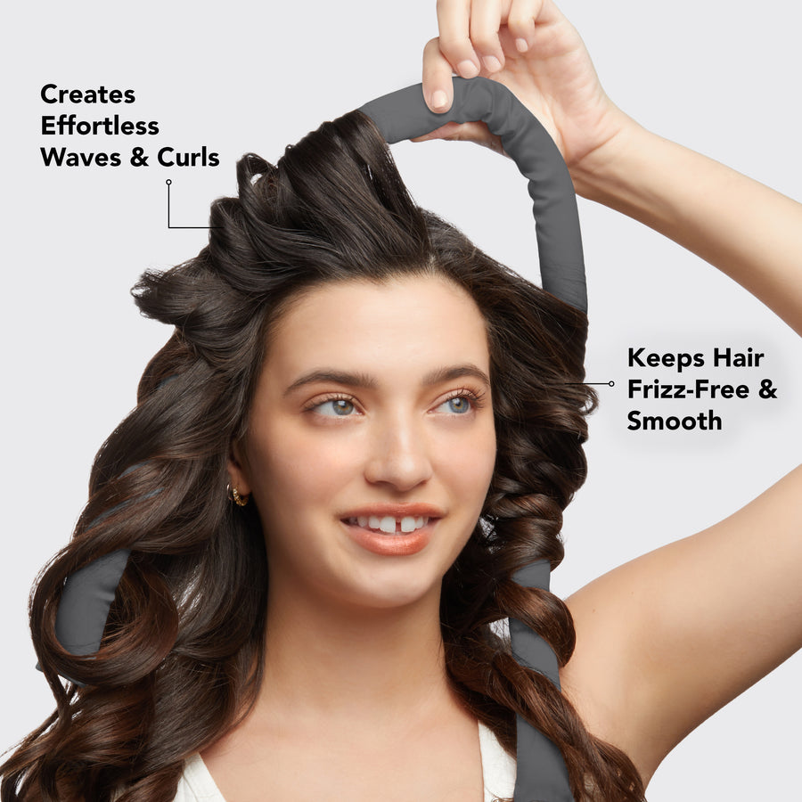 Charcoal Satin Heatless Curling Set – KITSCH